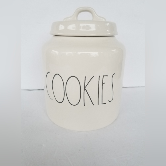 Rae Dunn | Dining | Rae Dunn Artisan Collection Cookies Canister White ...